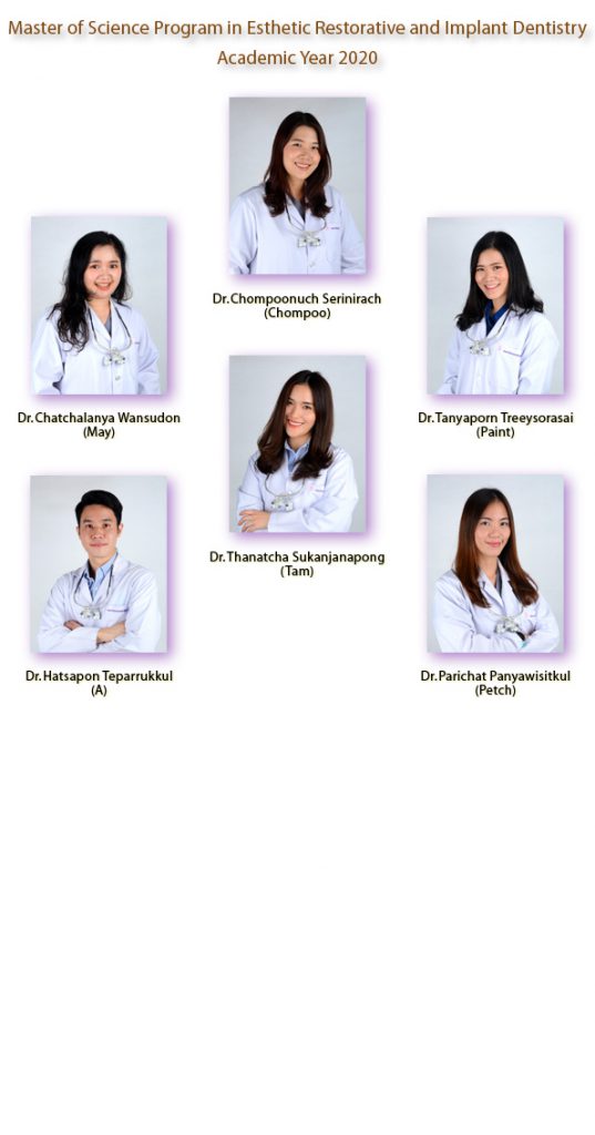 Master of Science Program in Esthetic Restorative and Implant Dentistry (International Program ...