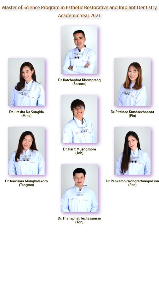 Master of Science Program in Esthetic Restorative and Implant Dentistry (International Program ...